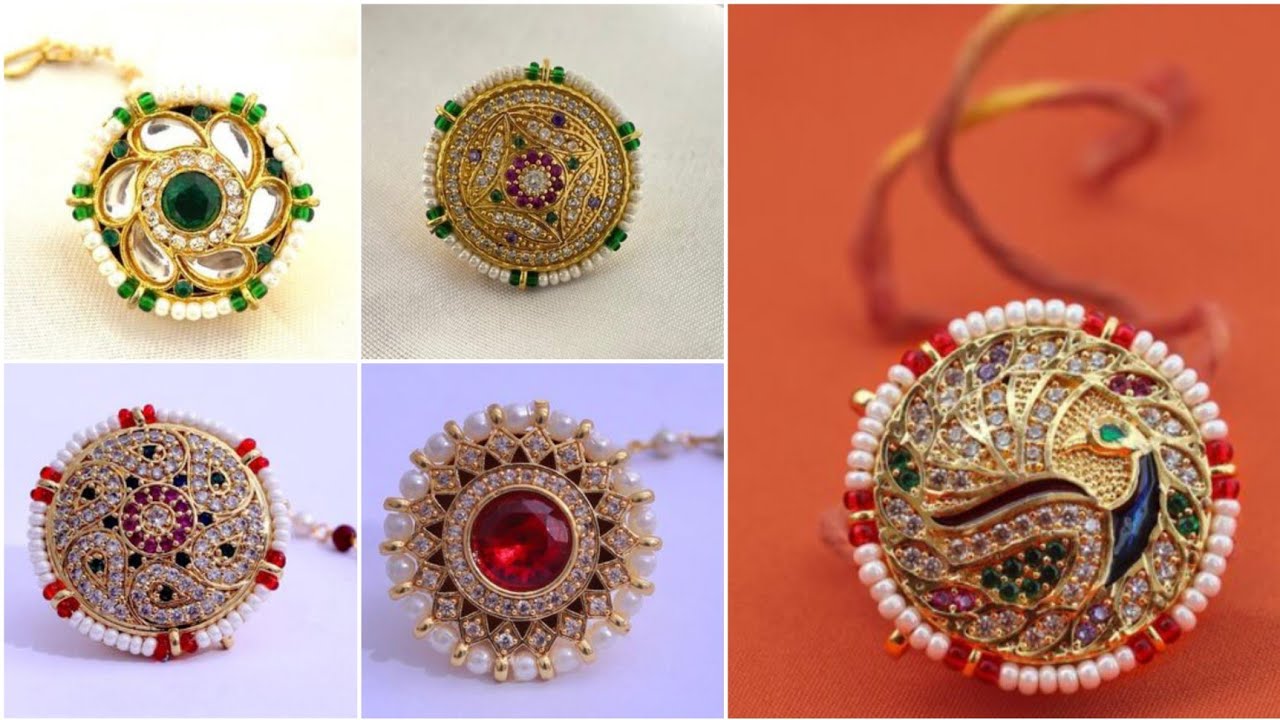 Latest Simple Single Chain Rajasthani Borla design | Beautiful Kundan ...