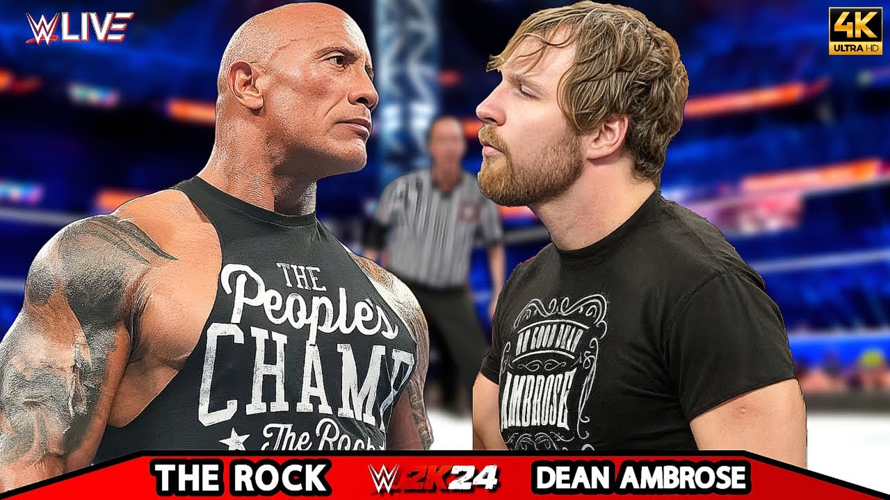 The Rock v.s Dean Ambrose | No Holds Barred Match | PAYBACK 2024 | WWE ...