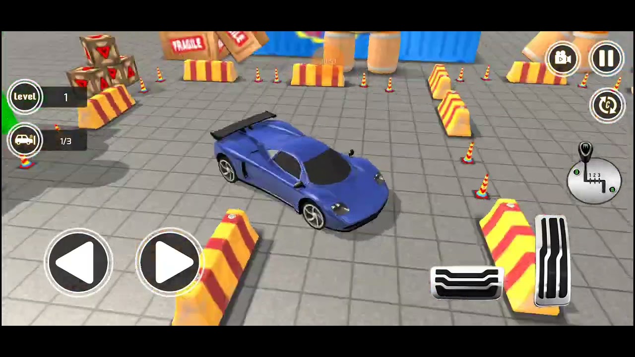 My first car parking Game - YouTube