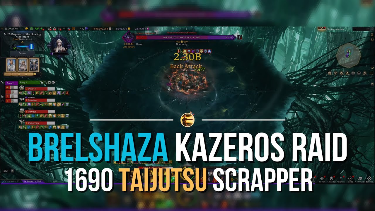 LOST ARK: Brelshaza Kazeros Raid Act 2 Gate 2 (Hard Mode) Taijutsu ...