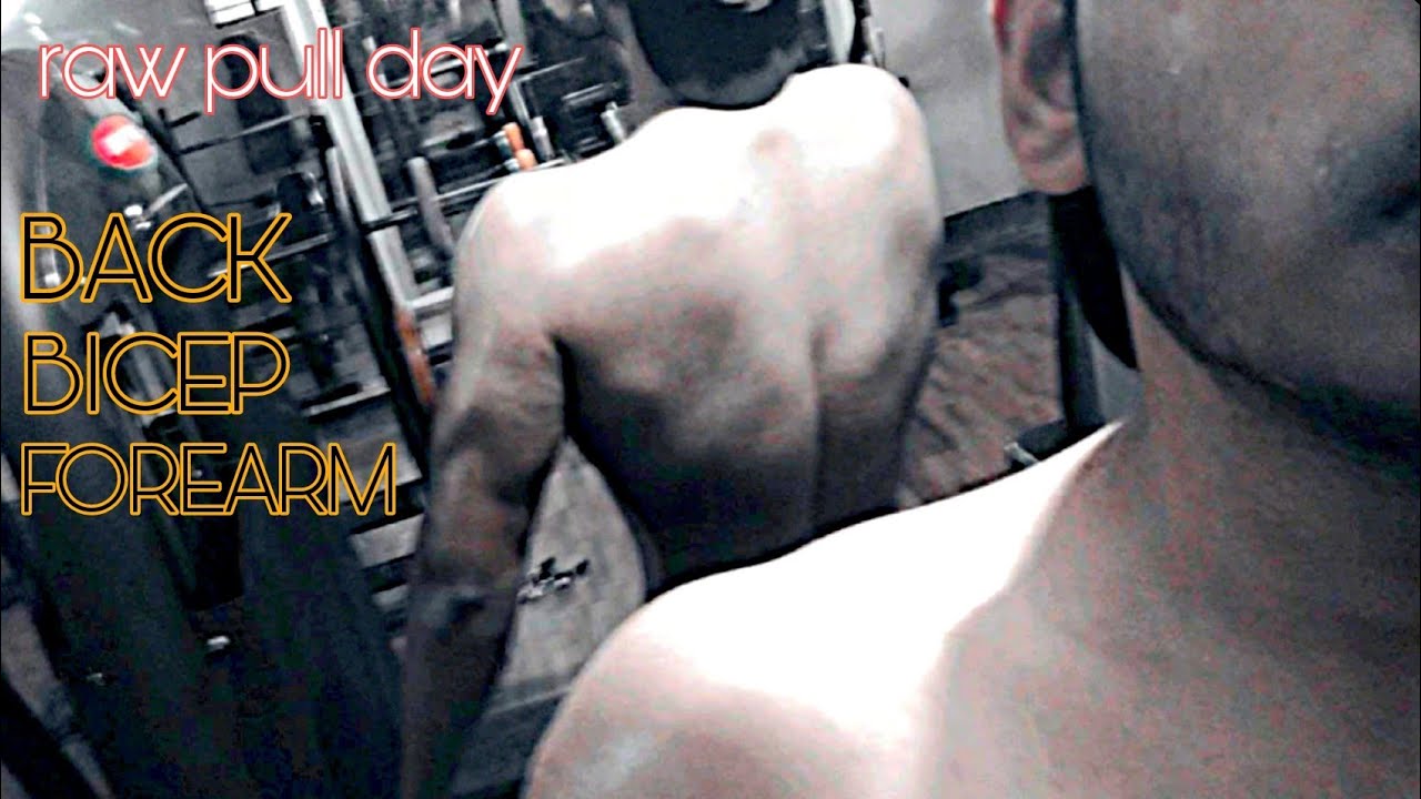 RAW PULL DAY | BACK | BICEPS AND FOREARM WORKOUT | FULL DETAIL VIDEO - YouTube