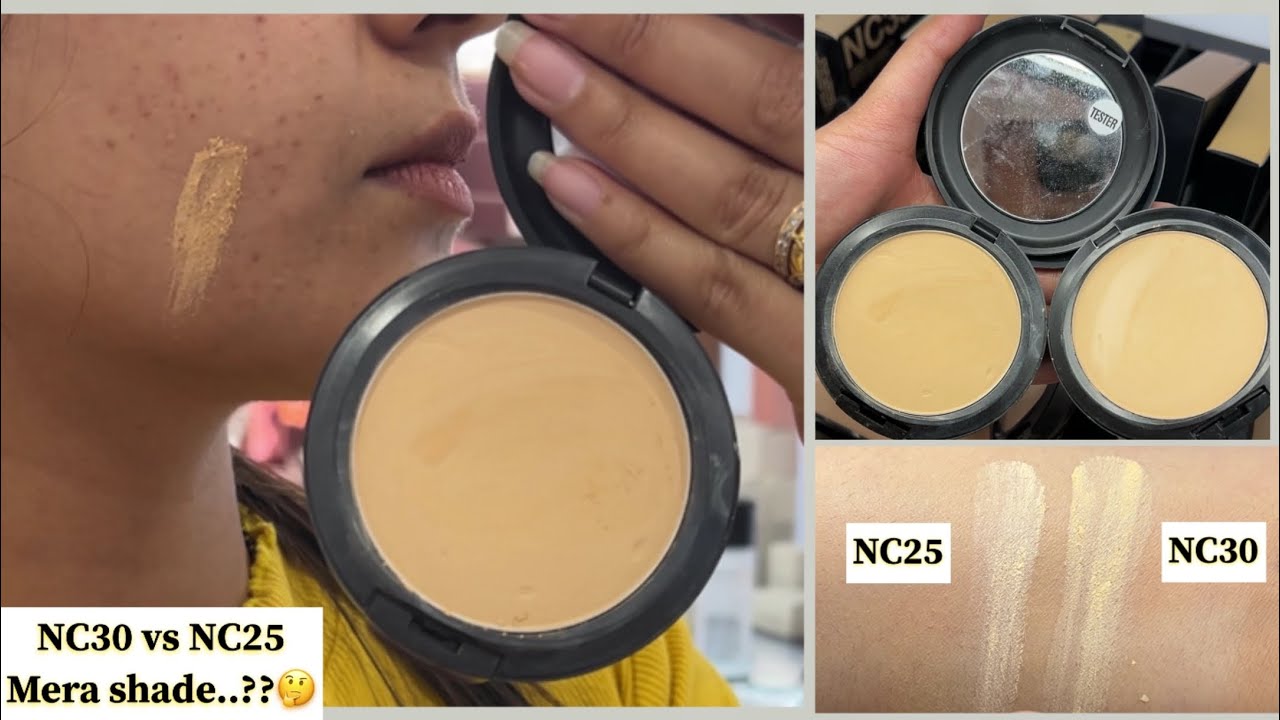 NC-25 vs NC-30 MAC studio fix powder plus foundation review || NC25 vs ...