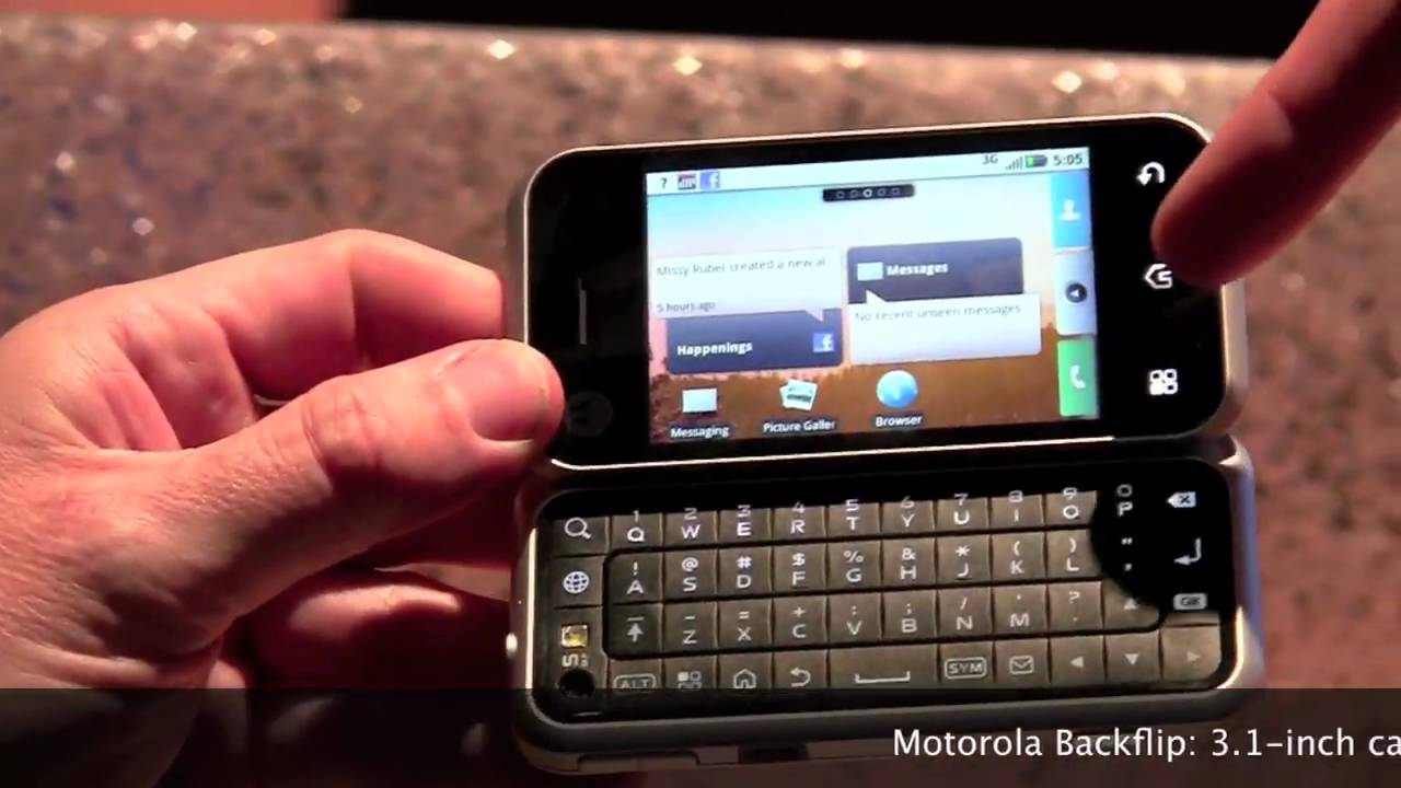 Hands-on the Motorola Backflip from CES 2010 - YouTube