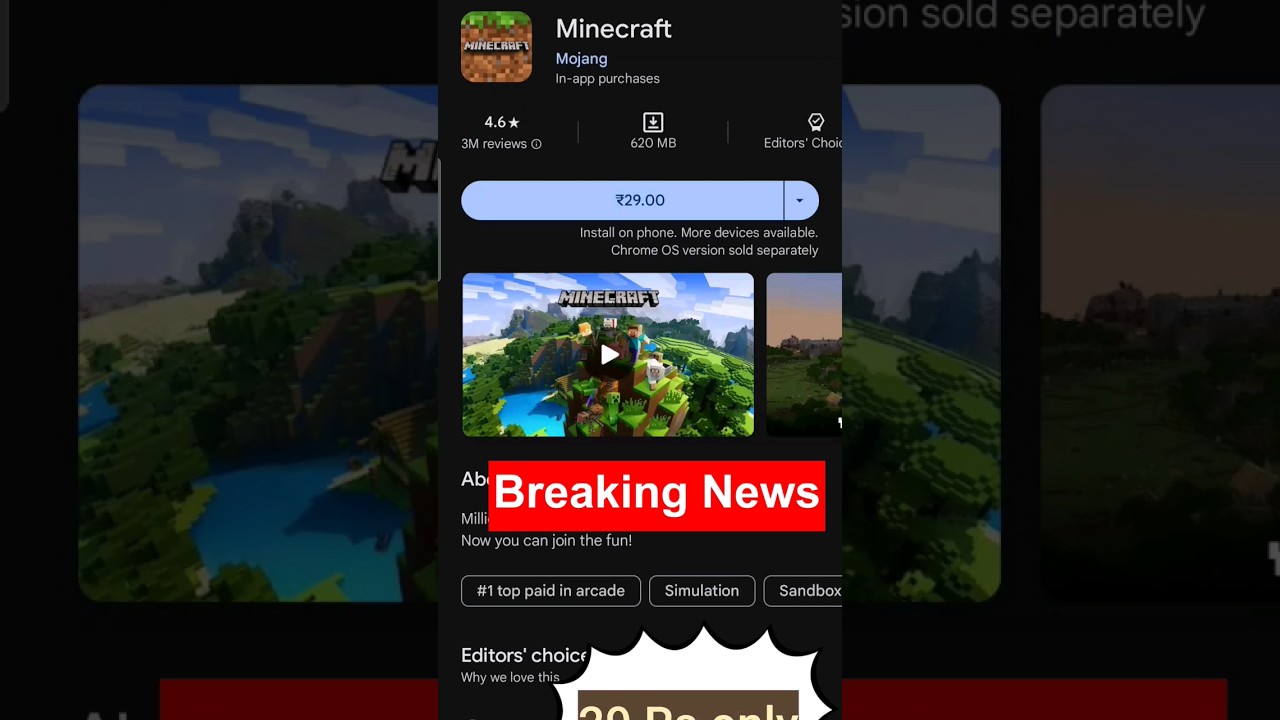 MINECRAFT AT 30 RUPEES ONLY😱 #minecraft #minecraft30rupees # ...