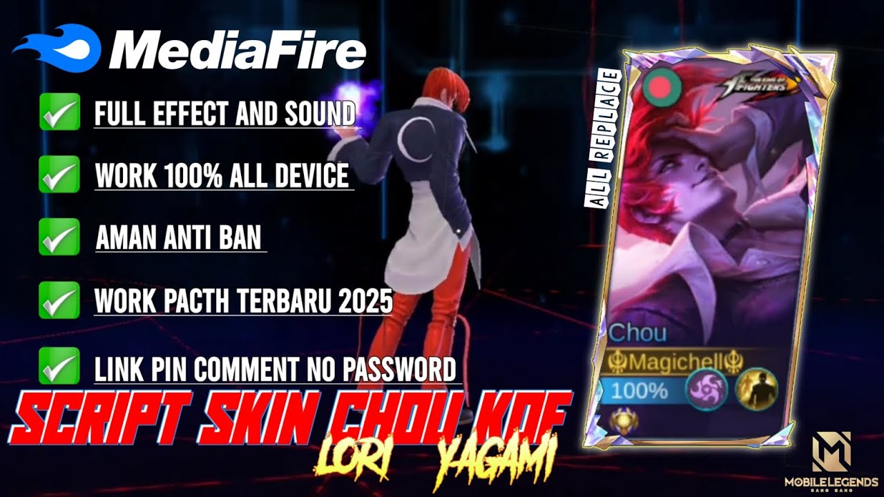 SCRIPT SKIN CHOU KOF | LORI YAGAMI | UPDATE PACTH TERBARU 2025 | Full Effect and Full Sound ...