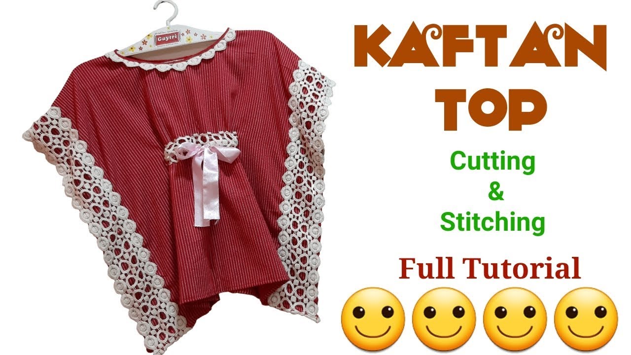 Very Easy and Simple Kaftan Top Cutting and Stitching Full Tutorial ...