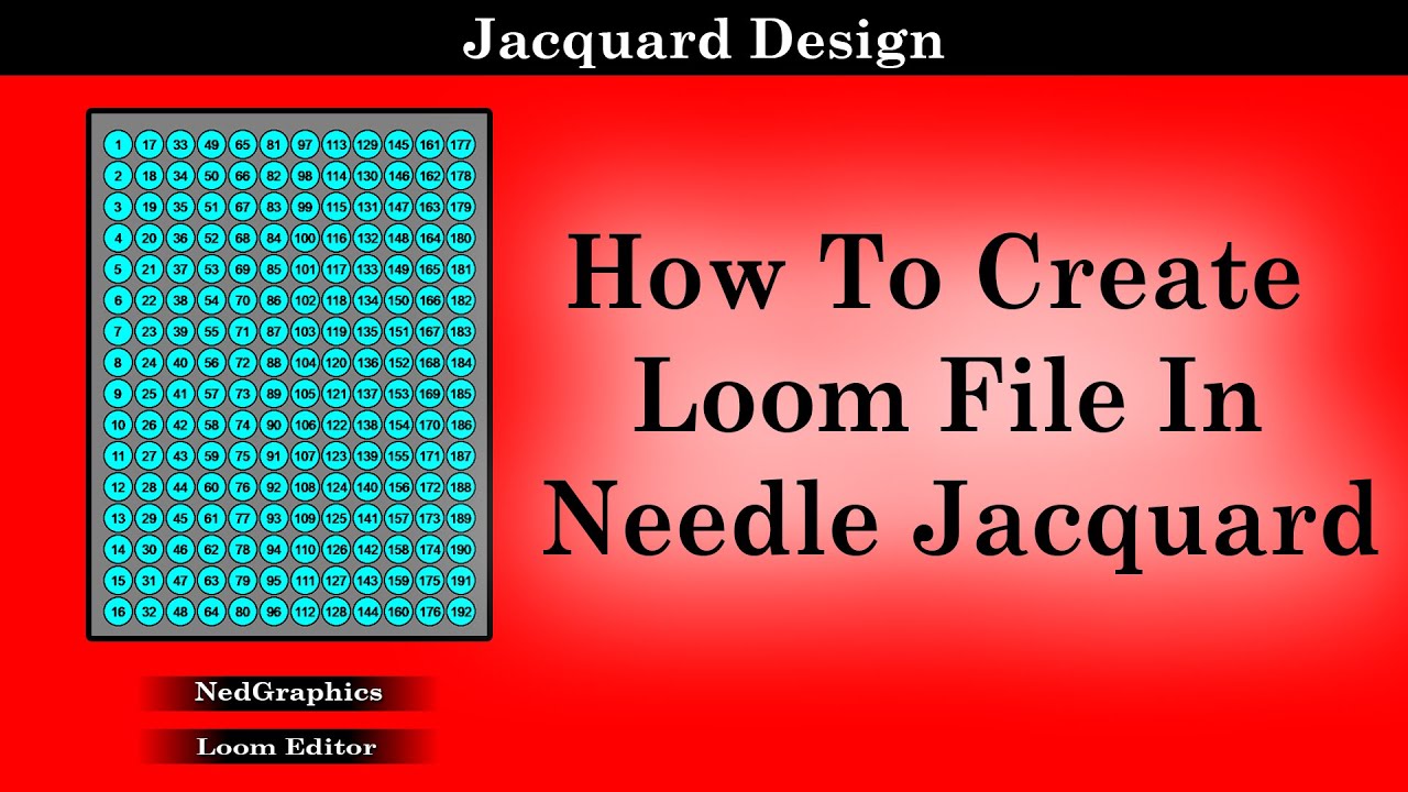 How To Create Loom File In Needle Jacquard | JACQUARD DESIGN | Editing ...