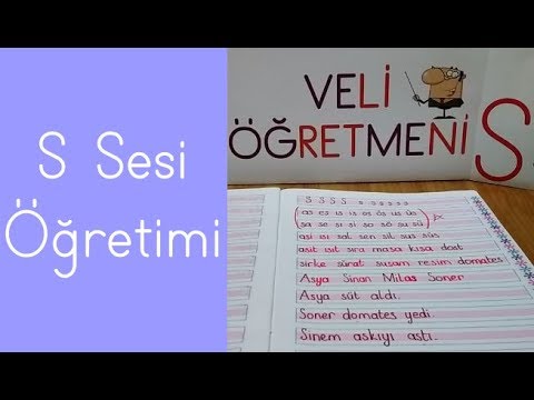 S Sesi Öğretimi - S Harfi Yazma, Hece-Kelime-Cümle Oluşturma