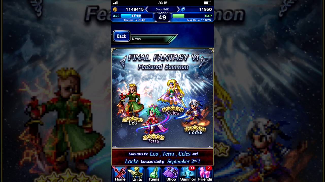 [FFBE Global] FF6 Banner Review - Leo, Terra, Celes, and Locke - YouTube