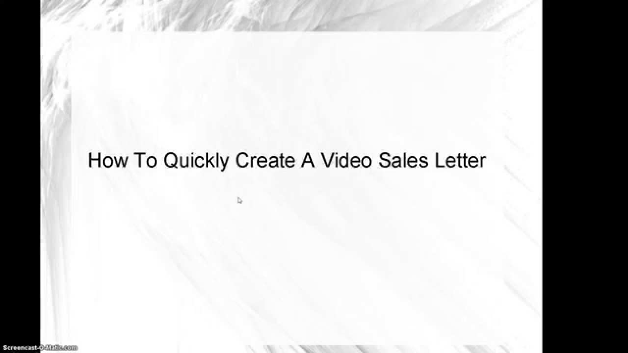 How to Create a Video Sales Letter Using Free Tools - YouTube