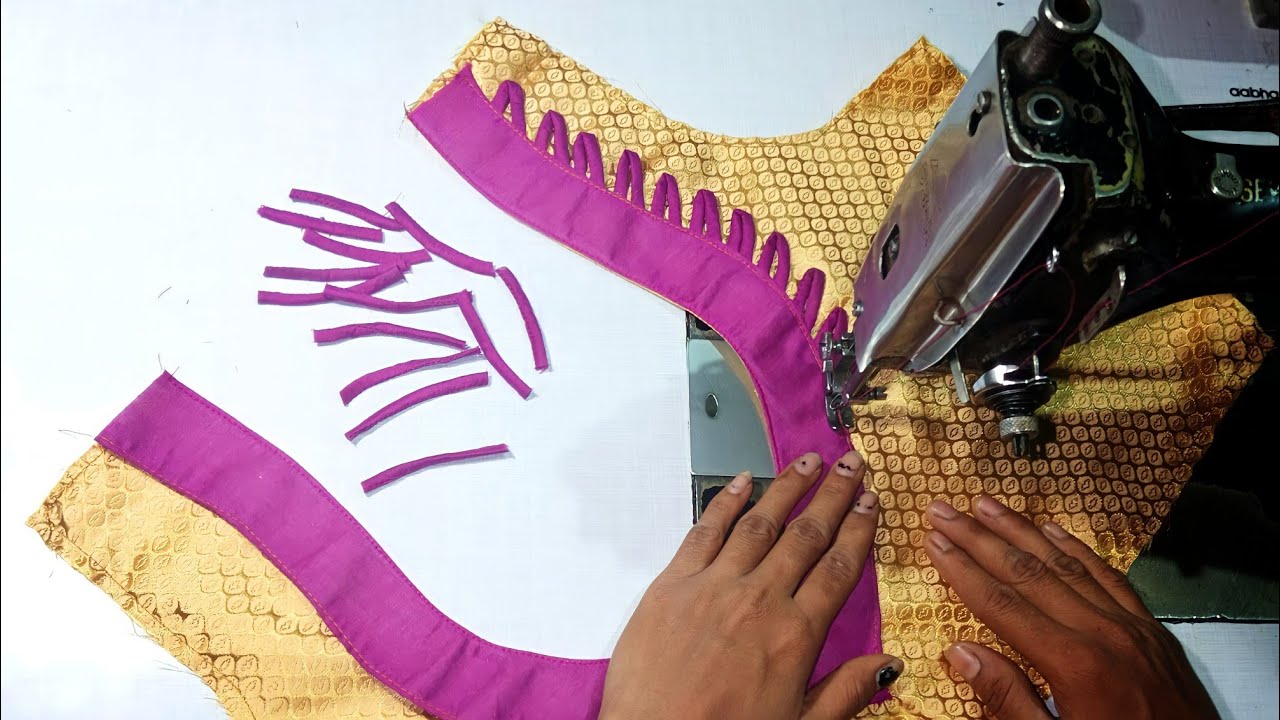 Very beautiful and easy blouse design || back neck design cutting and ...