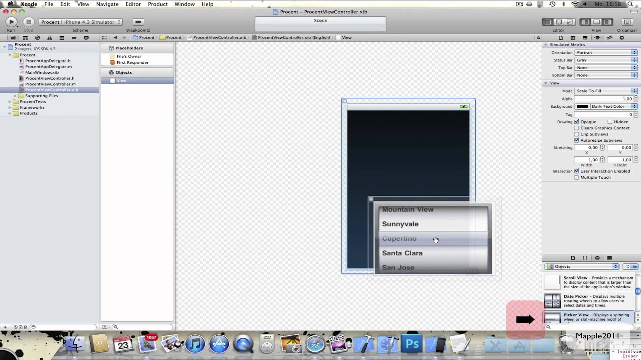 Xcode 4 Iphone Sdk Tutorial Tip Calculator Uipickerview Youtube