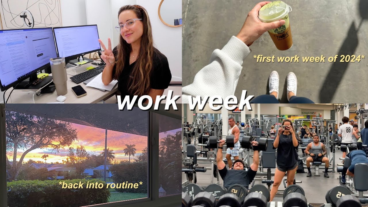FIRST WORK WEEK OF 2024 | hitting our goals already!! - YouTube
