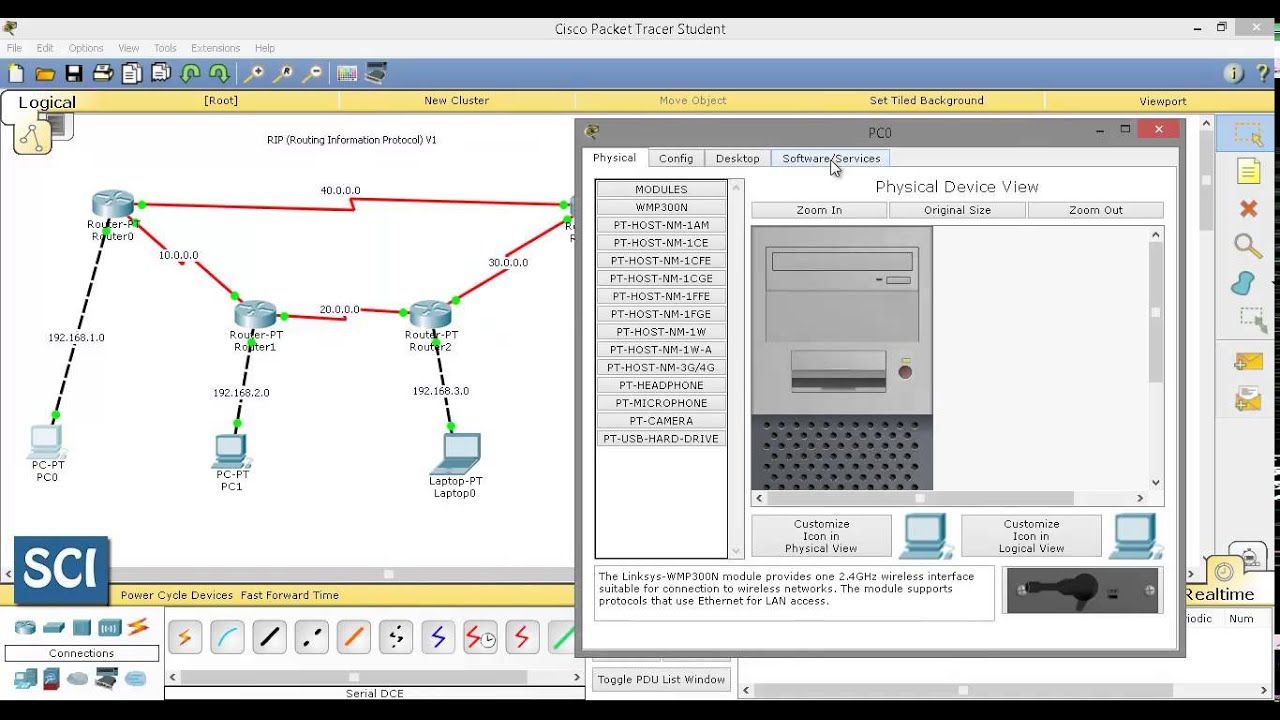 Konfigurasi Routing RIP V1 dengan 4 buah Router Cisco Packet Tracer ...