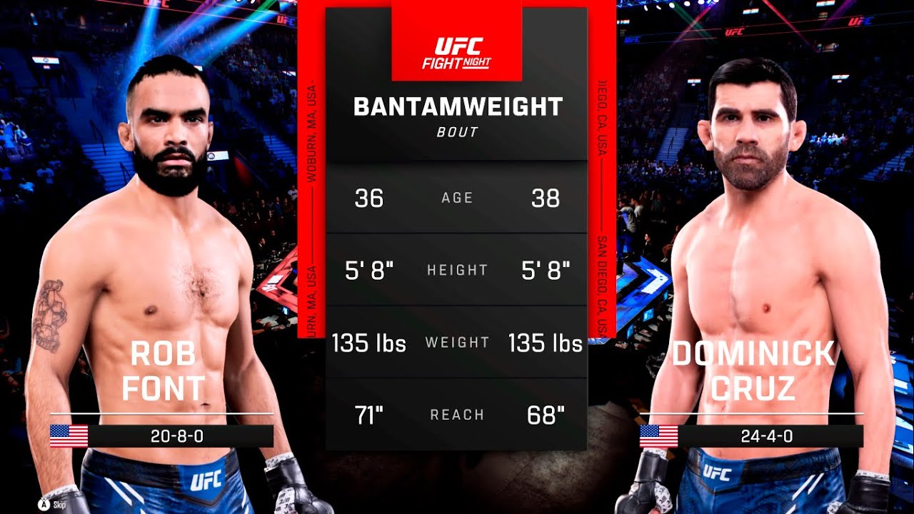 Rob Font vs Dominick Cruz | UFC 5 | 4K 60FPS - YouTube