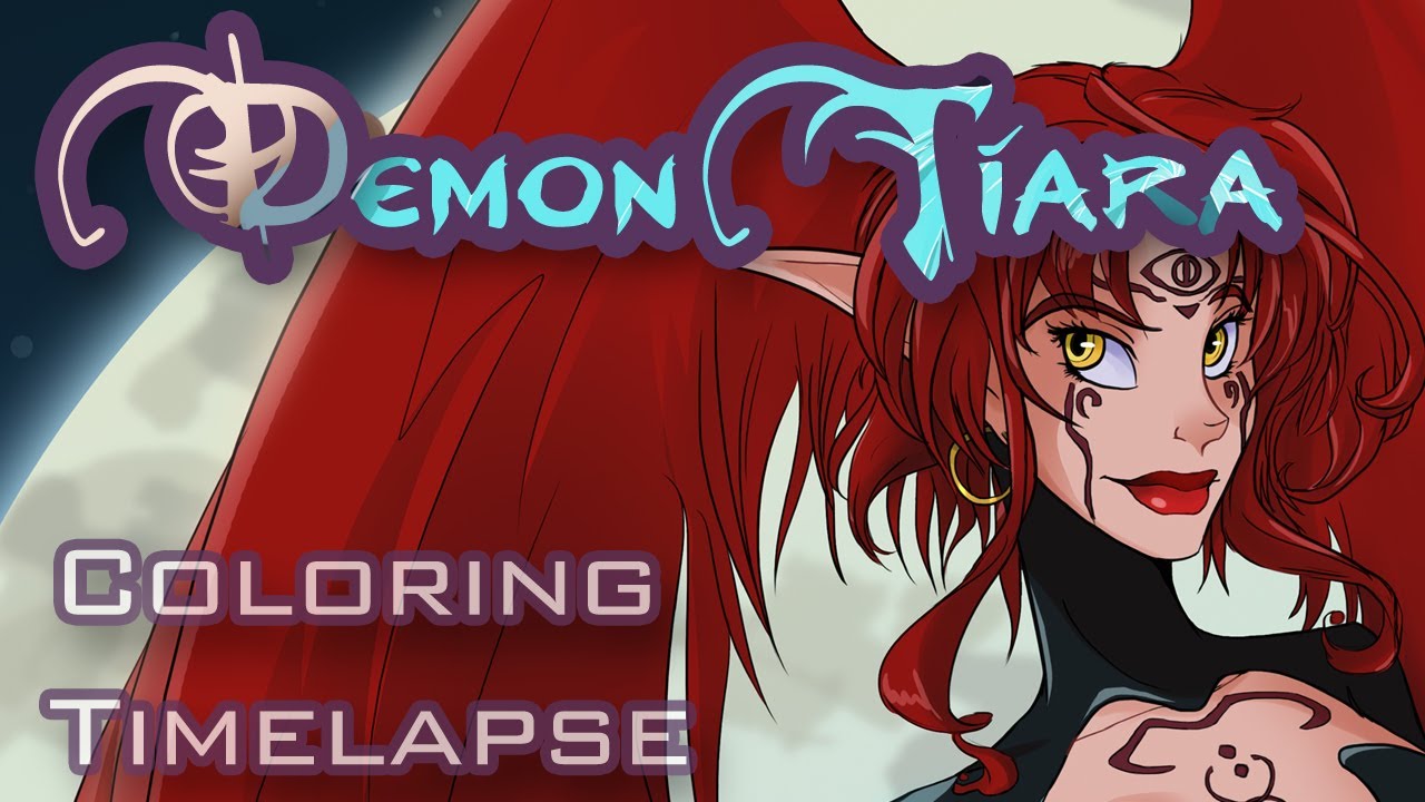 Danno Colors: Demon Tiara [Coloring Time Lapse] - YouTube