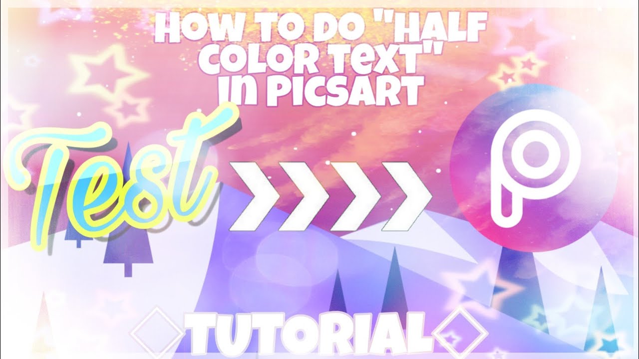 How To Do "Half color text" in Picsart || TUTORIAL - YouTube