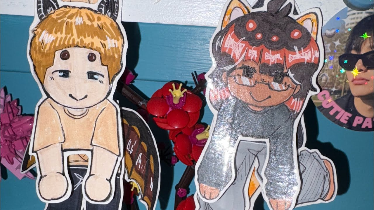 How to make hanging paper dolls!! (NOT MY ORIGINAL IDEA!!!) - YouTube