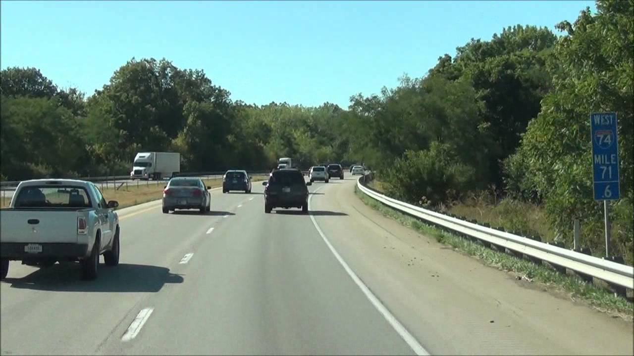 Indiana - Interstate 74 West - Mile Marker 73-70 (8/6/12) - YouTube