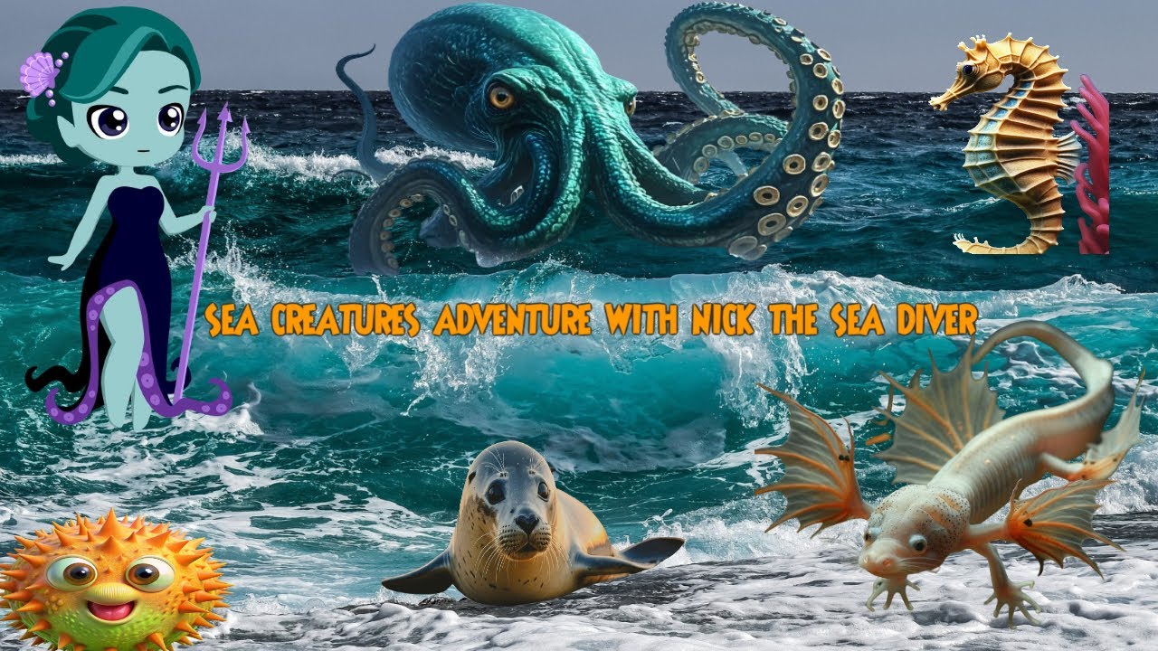 SEA CREATURES ADVENTURE WITH NICK THE SEA DIVER - YouTube