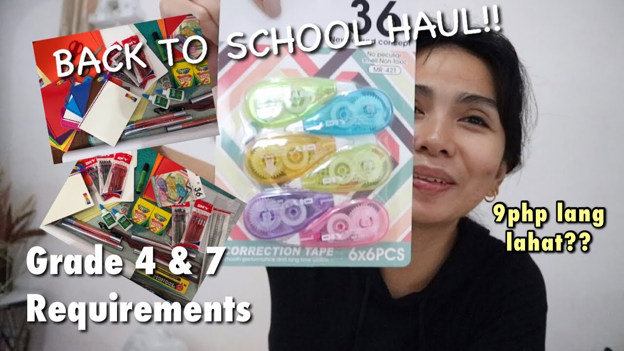 BACK TO SCHOOL HAUL!!MGA REQUIREMENTS FOR GRADE 4 & GRADE 7 SA PUBLIC ...
