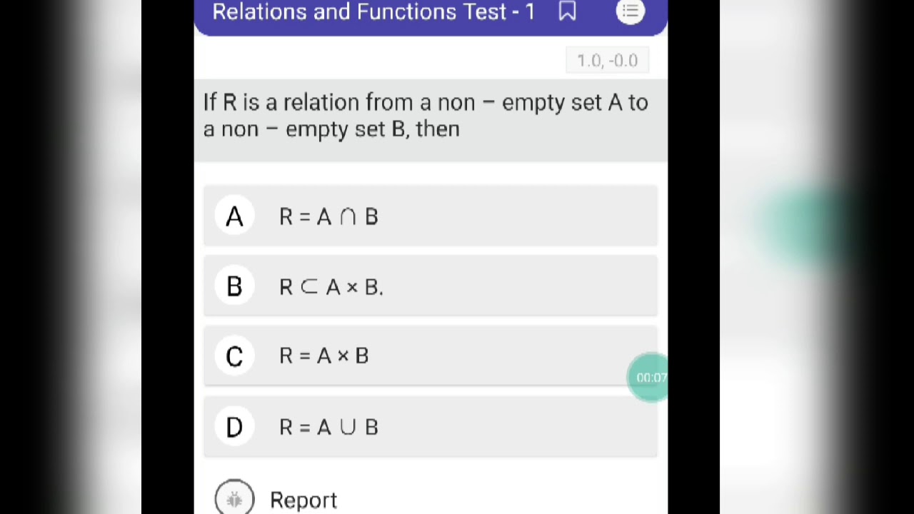 Class 12 test 1 of relation - YouTube