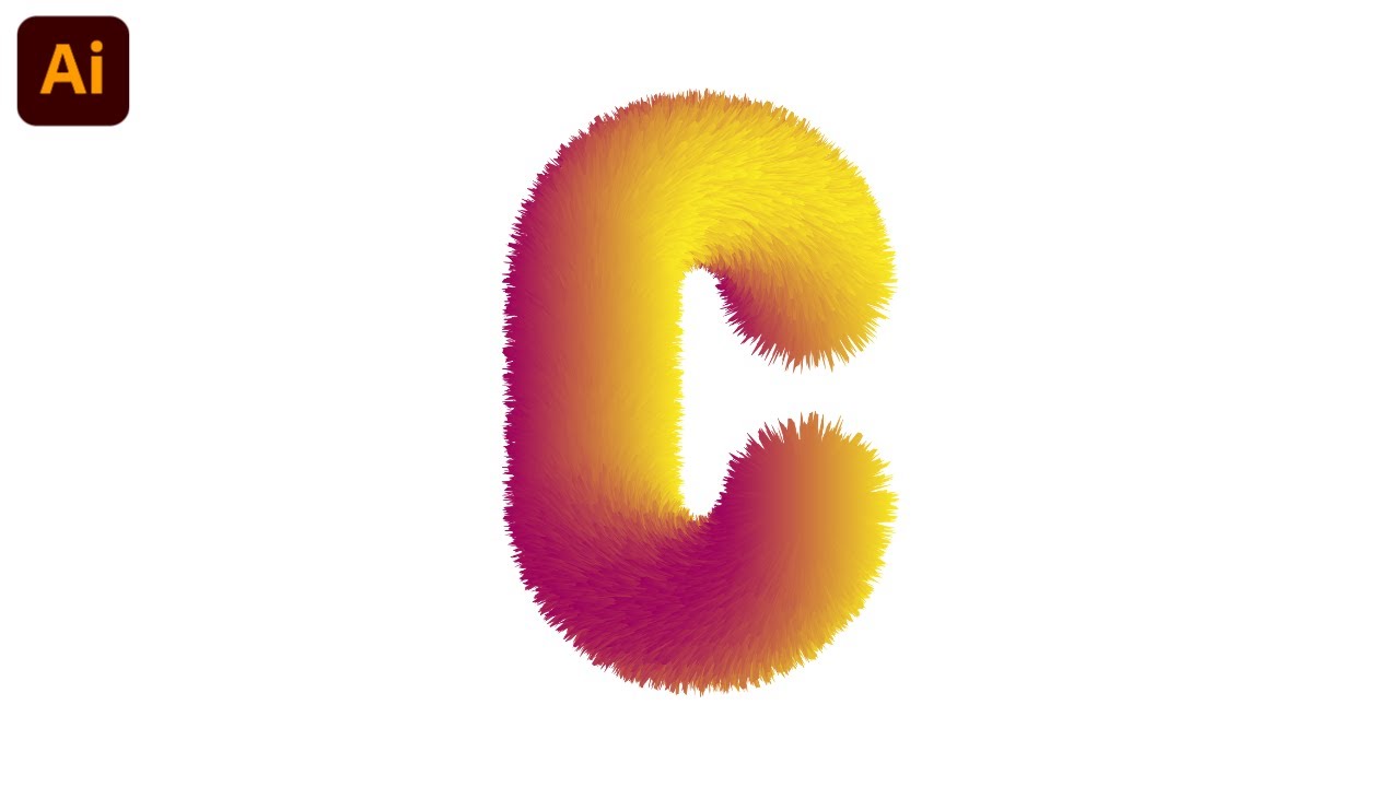 How to make Creative Fur Effect in Adobe Illustrator | Trending Design ...