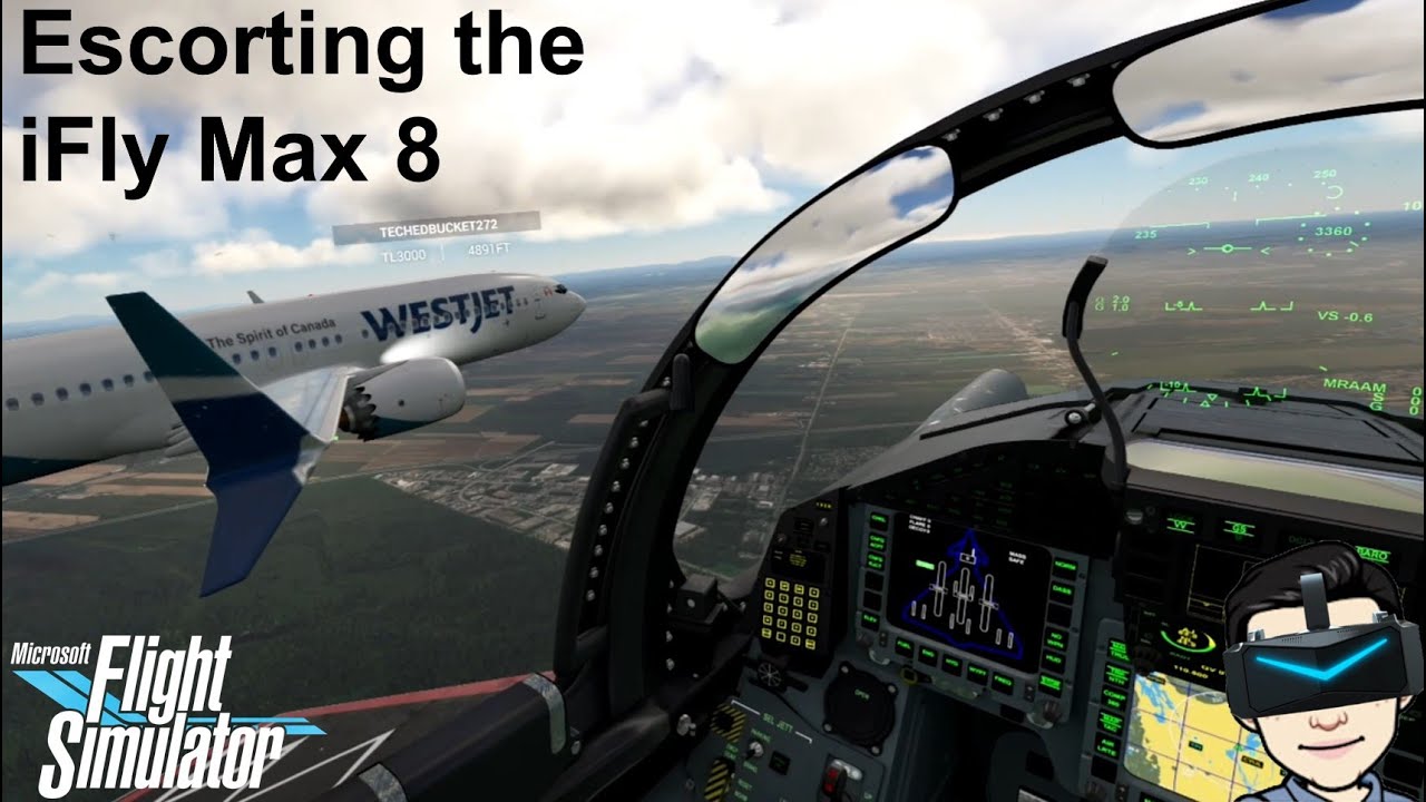 Fighter Jet and iFly 737 MAX Montreal Approach in VR | Microsoft Flight ...