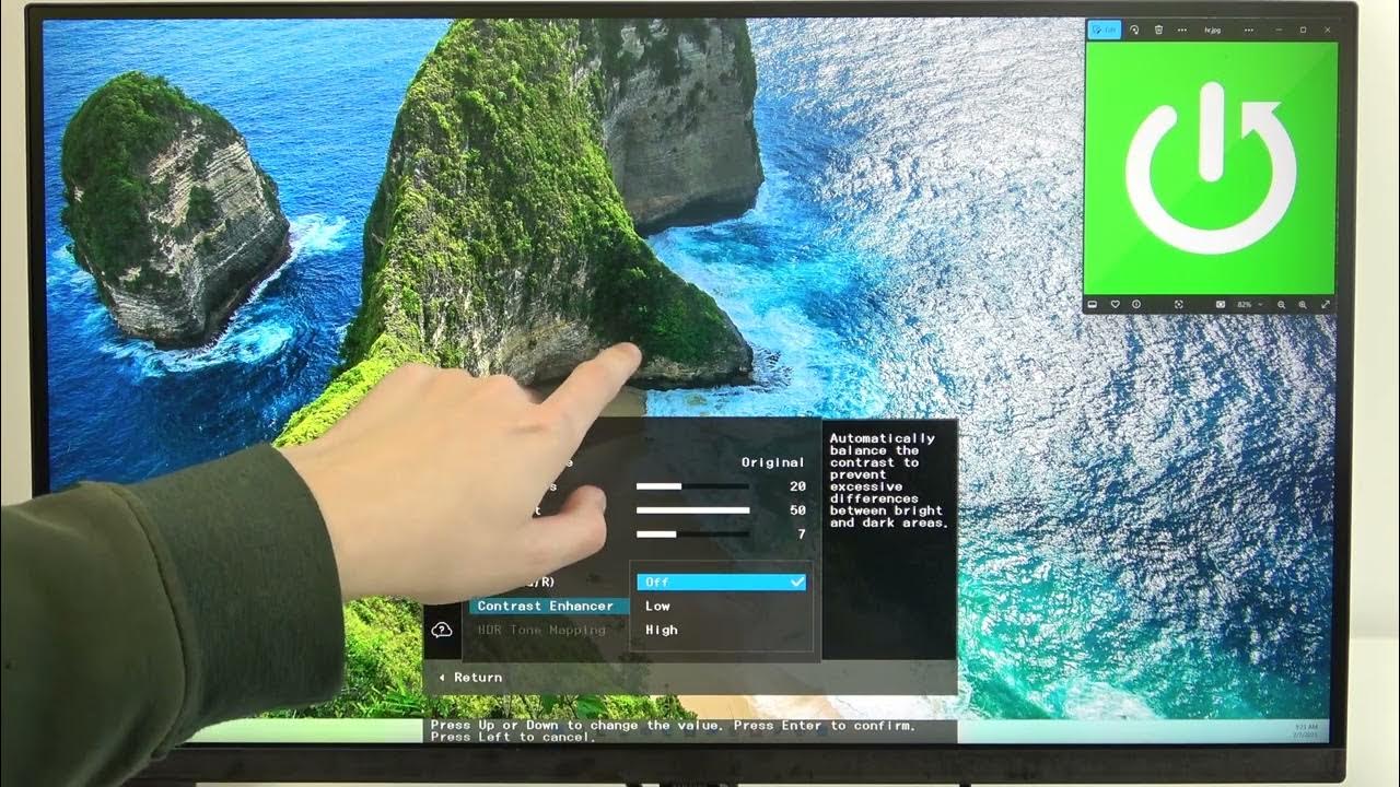 How to change contrast enhancer on SAMSUNG ViewFinity S7 - YouTube