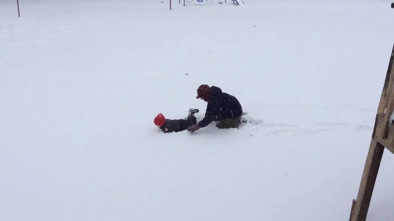 Sledding fail - YouTube