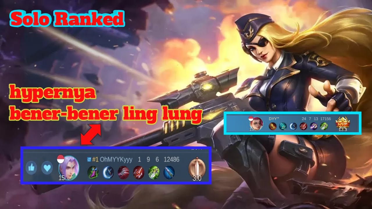 SOLO RANKED LESLEY!!HYPER LING LUNG DAPAT COKLAT ...ADU KUAT LESLEY VS KIMMY...#MLBB - YouTube