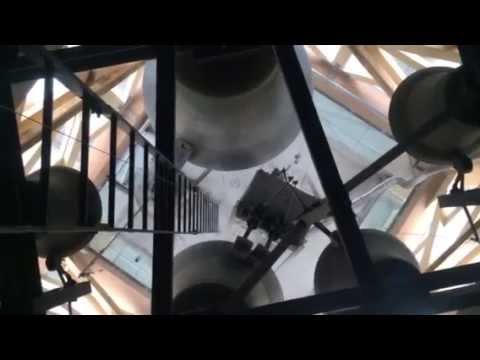 Brisbane City Hall Clock Tower Bells chiming, filmed from above - YouTube