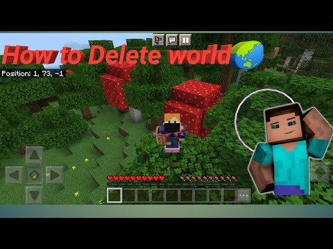 How to delete Minecraft world🌏#minecraft #mcpe facts - YouTube