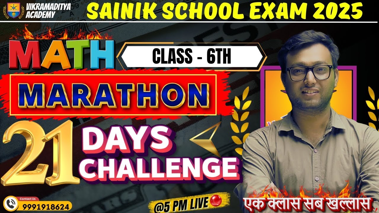 MATHS MARATHON FOR Sainik School Exam 2025 by Pankaj sir #sainikschool ...