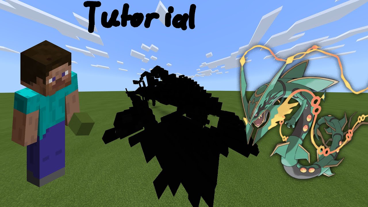 Minecraft how to build mega rayquaza statue (tutorial) - YouTube