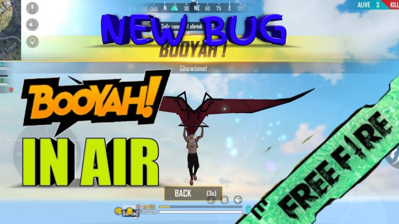 NEW BUG. FREE FIRE || FIRST FREE FIRE VIDEO BOOYAH IN AIR || MUST WATCH ...