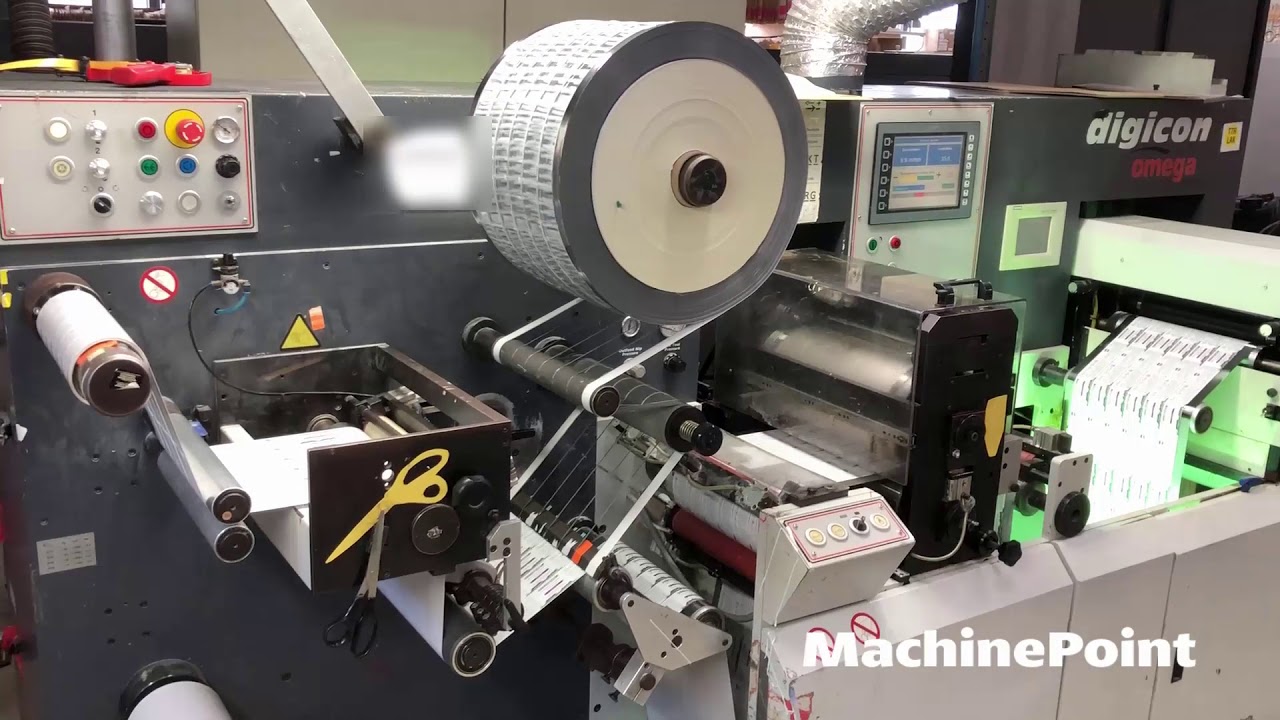ABG Digicon Used Label Sheeter - Cross Cutting - MachinePoint - YouTube