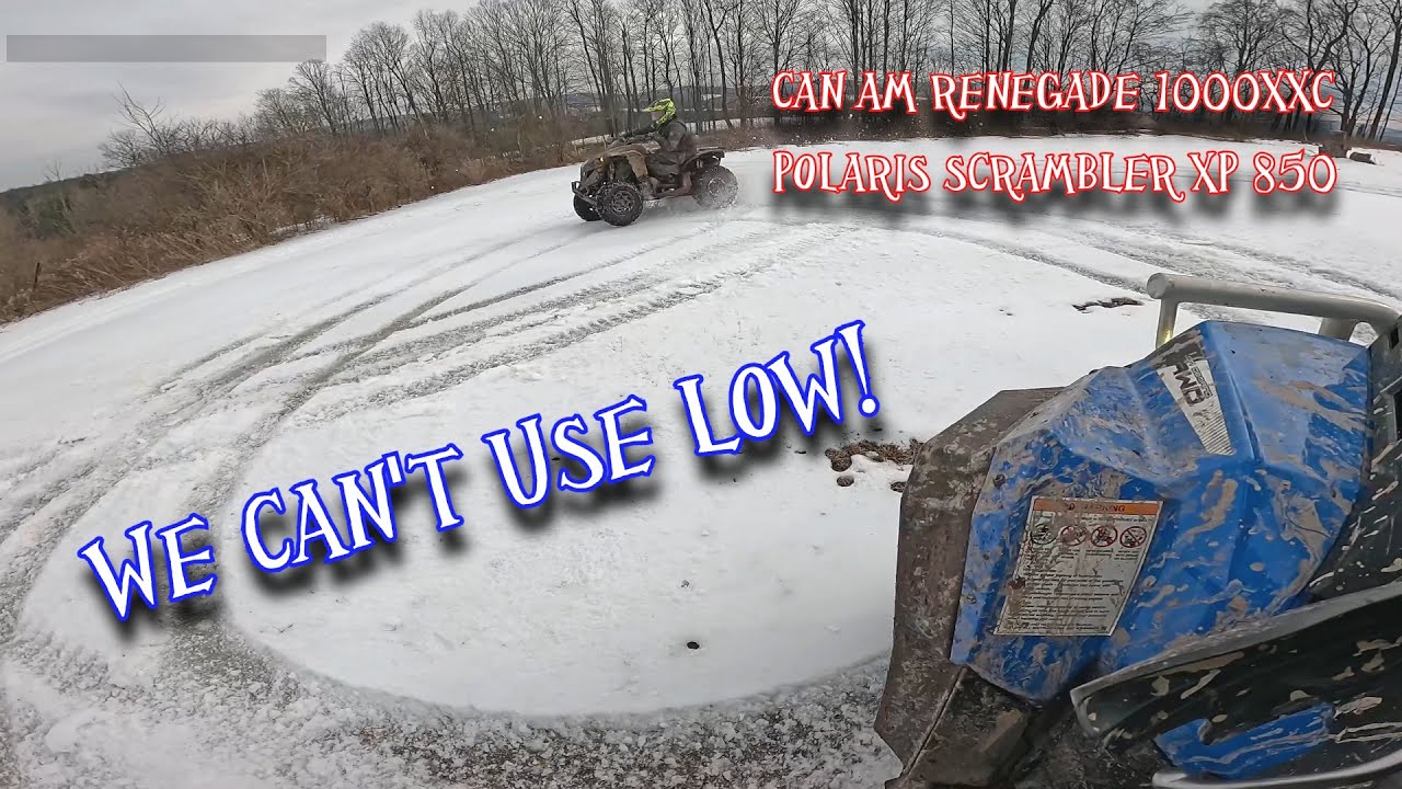 Low would be too slow! - atv snow riding - Can Am Renegade 1000xxc ...