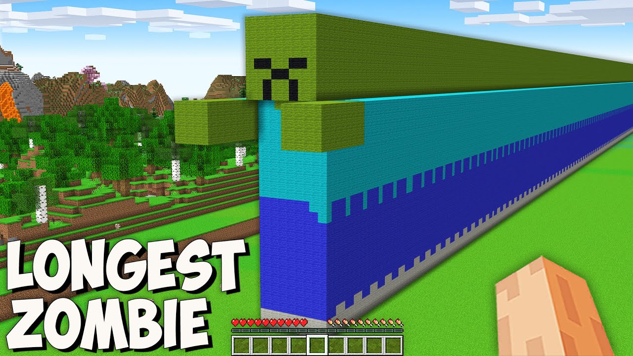 This is THE LONGEST ZOMBIE in Minecraft! I found THE BIGGEST SECRET ...