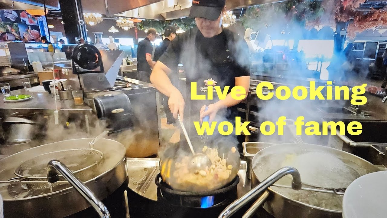 Wok of Fame buffet restaurant LIVE COOKING - YouTube