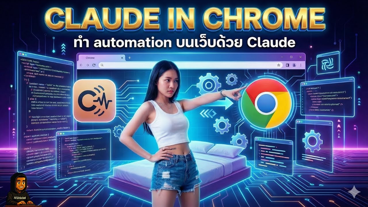 ⚙️ Claude in Chrome Automation ทดลองทำ Automation บนเว็บแบบไม่เขียนโค้ด ...