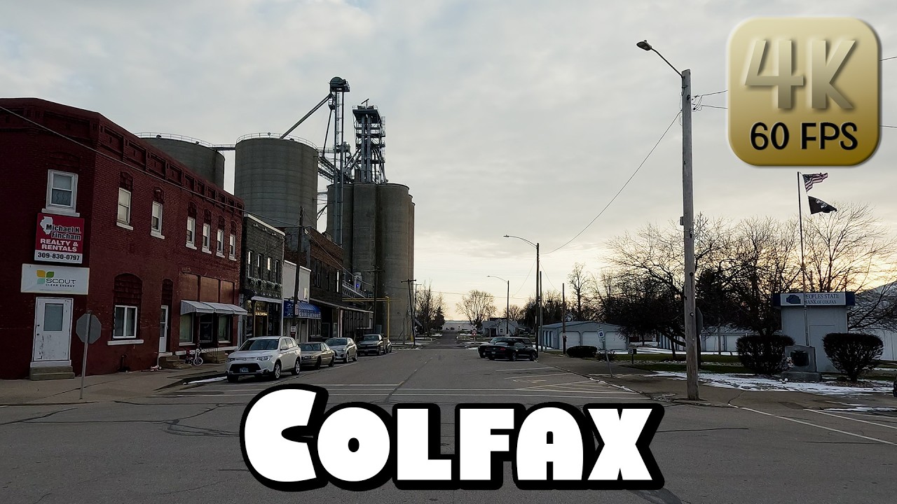 Driving Around Small Town Colfax, Illinois in 4k Video - YouTube