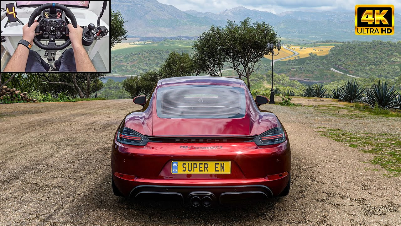 Porsche 718 Cayman GTS - Forza Horizon 5 | Logitech G923 Steering Wheel ...