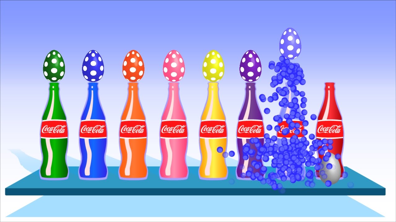 Colors For Children To Learn With Easter Eggs Coca Cola – Learn Colors ...