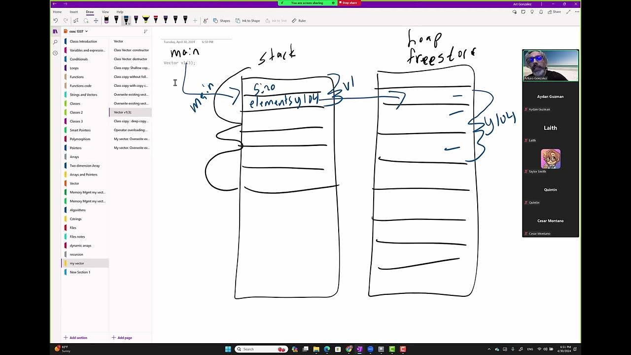 043024 COSC 1337 C++ Class Memory Mgmt: Intro move constructor - YouTube