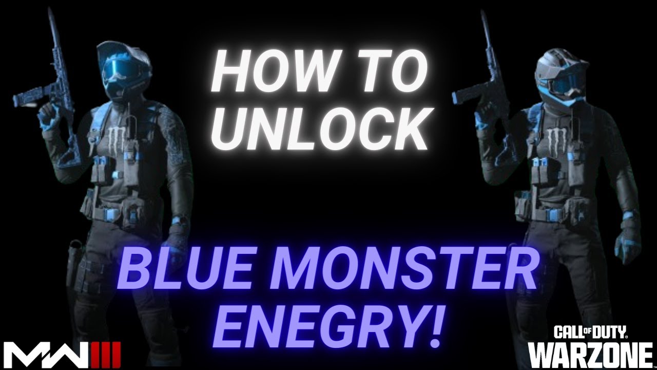 HOW TO UNLOCK *NEW* BLUE MONSTER ENERGY SKIN FAST/EASY - Modern Warfare ...