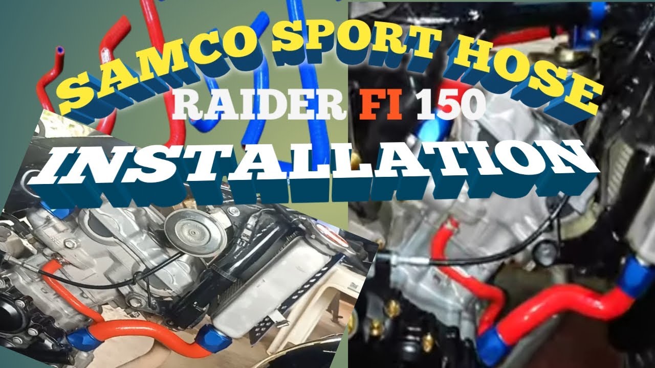 INSTALLATION RADIATOR SAMCO HOSE raider fi 150 w/cnc clamp #an12 - YouTube