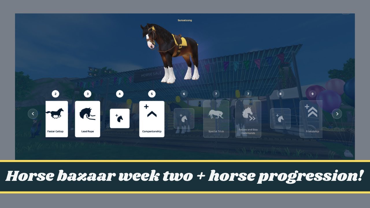 Star Stable - Horse bazaar week two and NEW horse progression! - YouTube