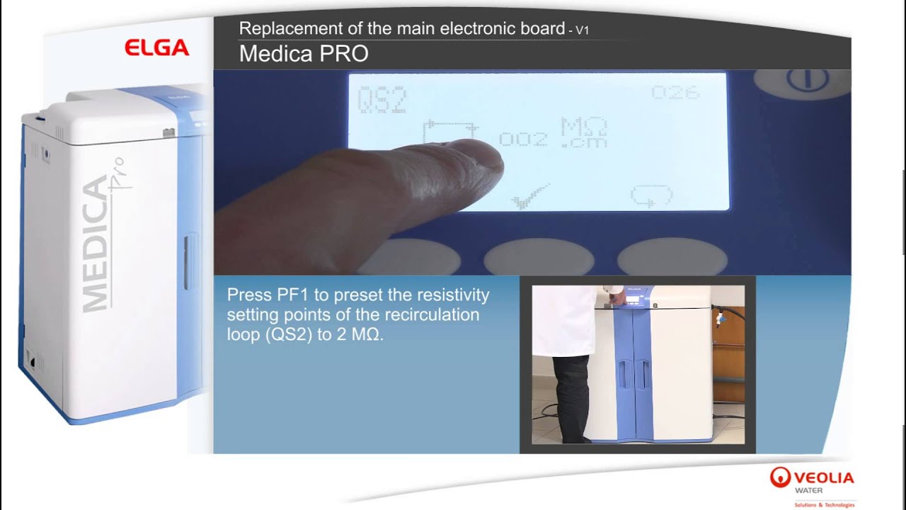 Elga Veolia Medica: Replacement of the main electronic board - YouTube