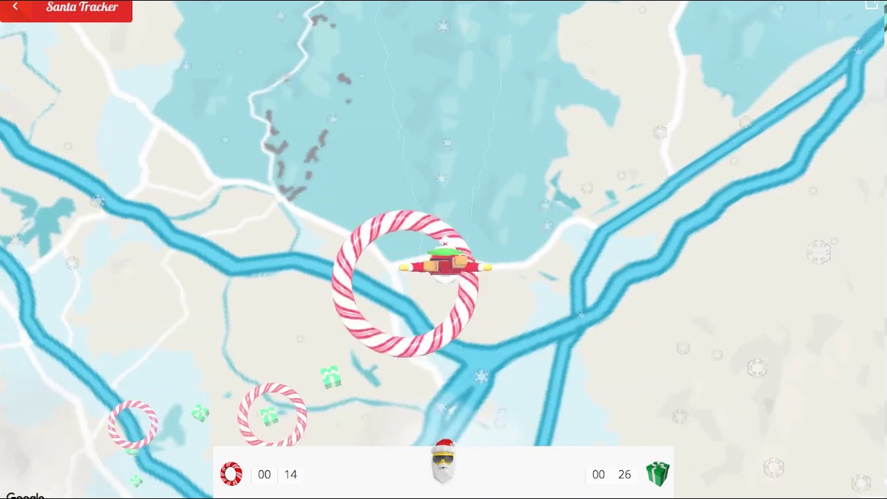 Google Santa Village Santa Tracker Skydive with Santa and Catch ...